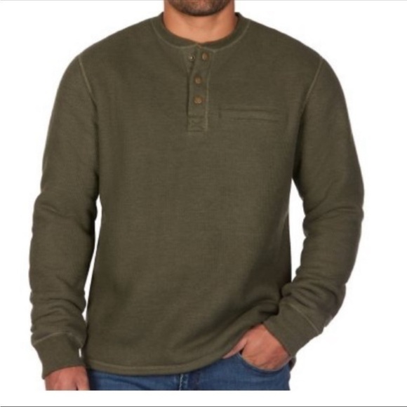 Coleman | Shirts | Coleman Green Sherpa Lined Thermal Henley | Poshmark